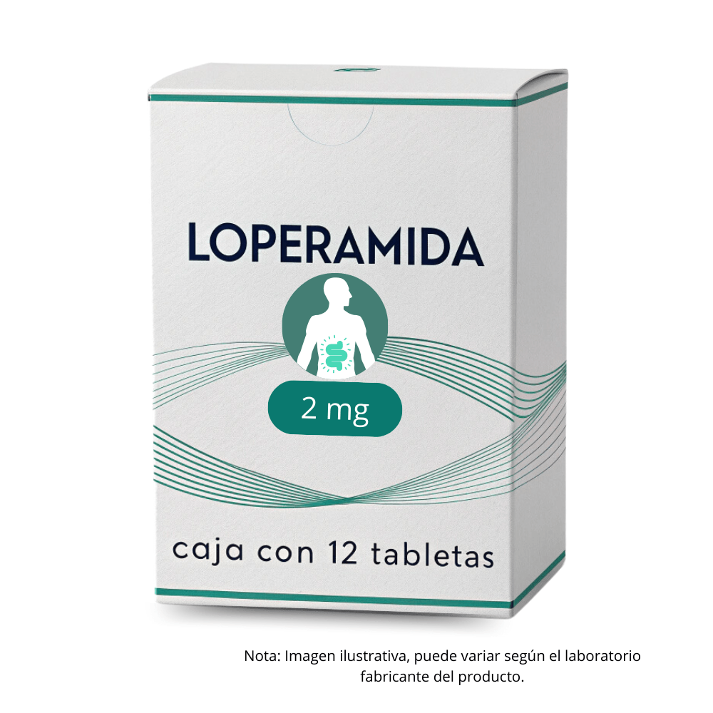 Loperamida 2 mg Caja 12 Tabletas LOP001